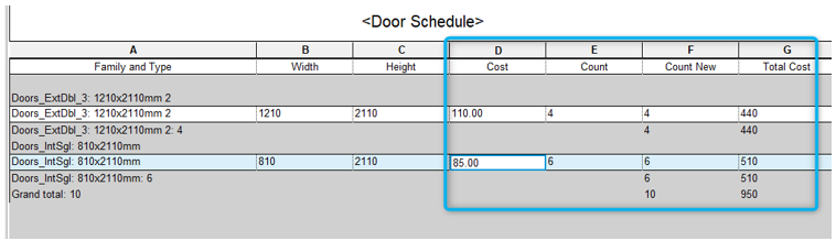 Revit - Using Count in Schedules – ARKANCE UK Community
