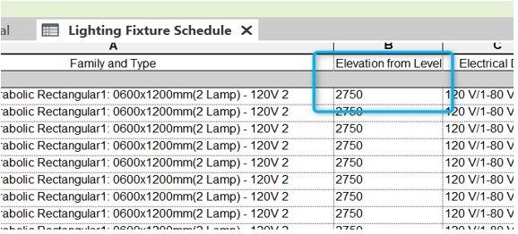 Revit MEP Schedules (Elevation Parameters) – ARKANCE UK Community