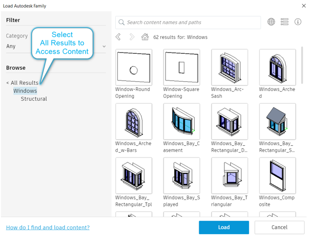 Revit – Loading Autodesk Family – ARKANCE UK Community
