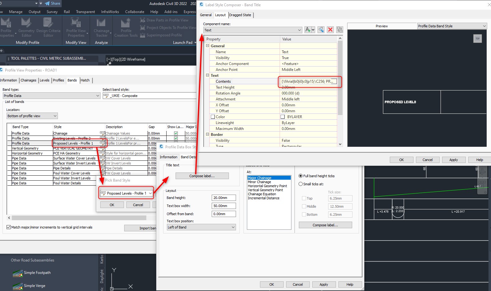 Civil 3D 2022 - Profile View Edit Band Title – ARKANCE UK Community