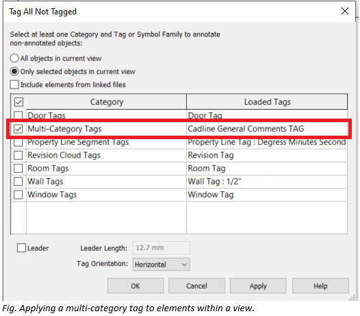Revit 2022 – New feature – More categories taggable with Multi-Category ...