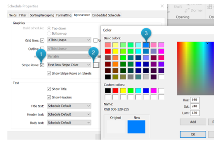 Revit 2021 - Row Colours in Scheduling – ARKANCE UK Community