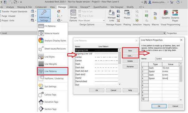 Revit Creating New And Modifying Existing Line Style Patterns 5720