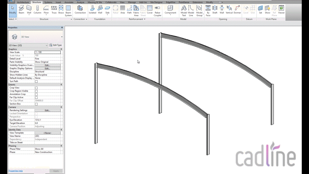 Revit 2018 Create Beams Along a Curved Roof – ARKANCE UK Community
