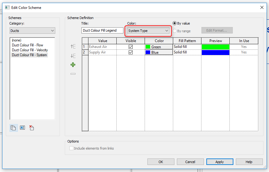 Revit 2018 Change Colour of Ducts – ARKANCE UK Community