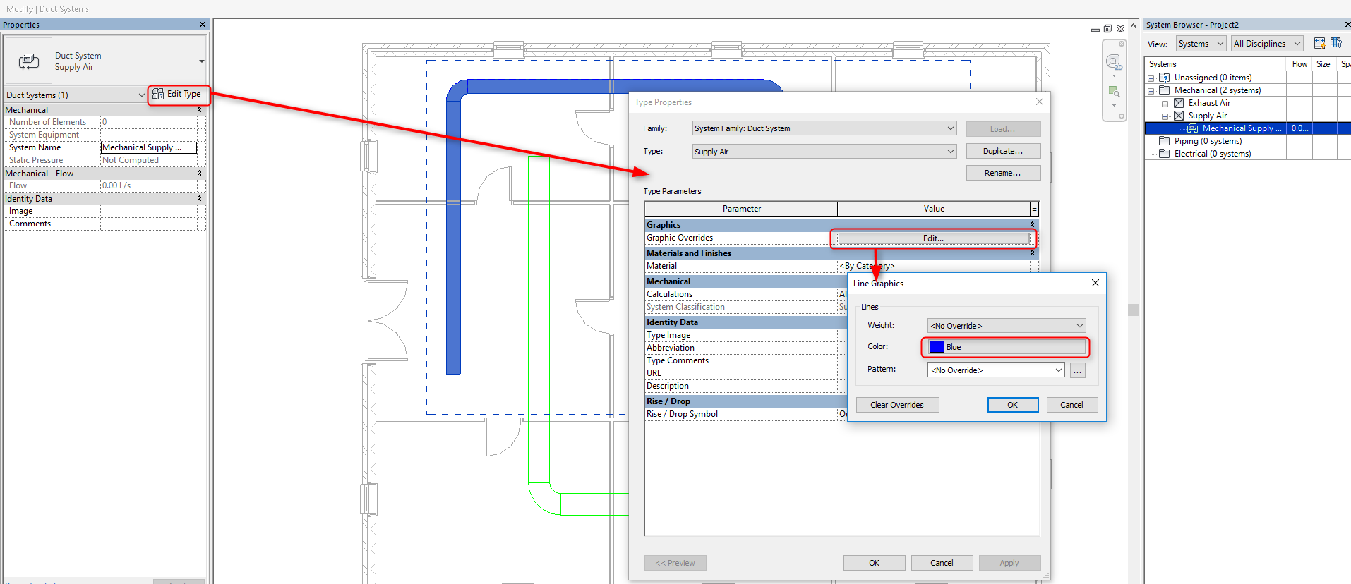 Revit 2018 Change Colour of Ducts – ARKANCE UK Community