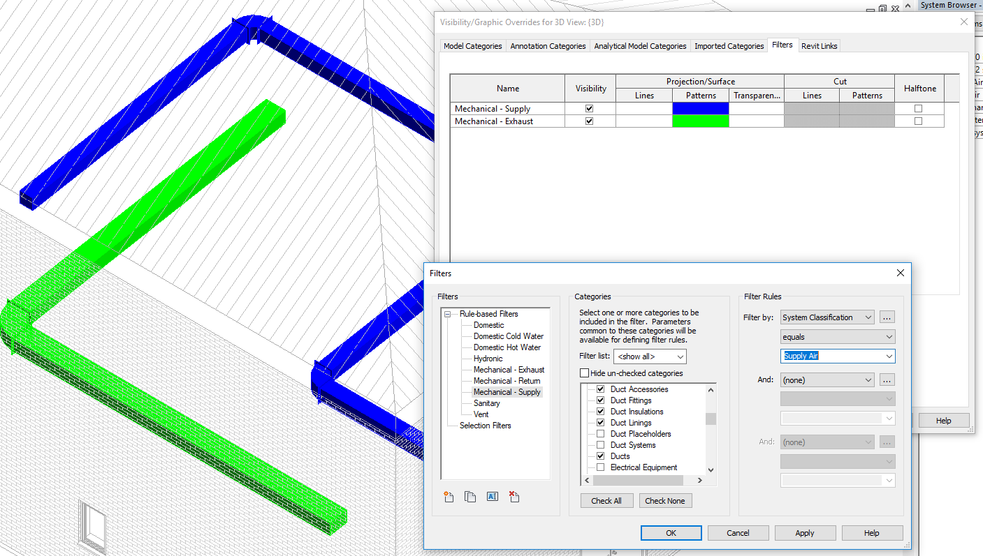 Revit 2018 Change Colour of Ducts – ARKANCE UK Community