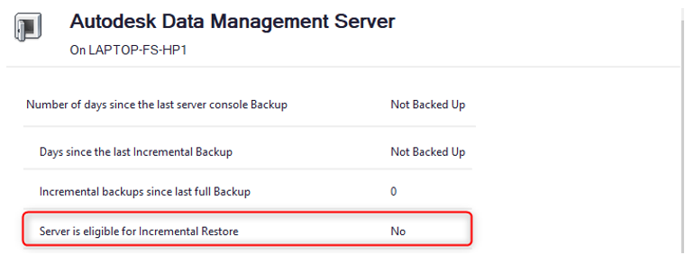 Vault - Restore incremental backup into a newer version server ...