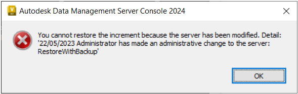 Vault - Restore incremental backup into a newer version server – ARKANCE UK Community