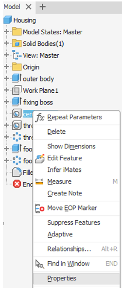 Inventor - Control part feature suppression using parameters – ARKANCE UK Community