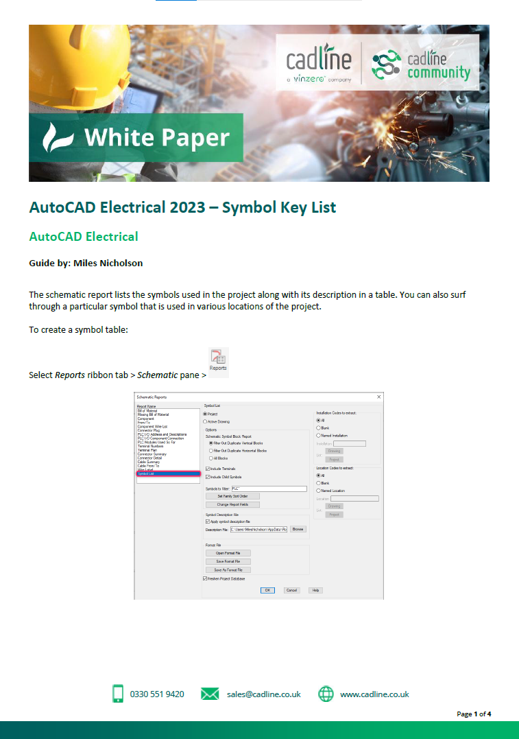 AutoCAD Electrical 2024 – Automatic Creation of a Symbol Key List ...