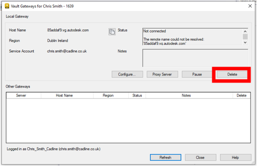 Vault - Gateway Recovery – ARKANCE UK Community