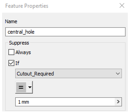 Inventor - Control part feature suppression using parameters – ARKANCE UK Community