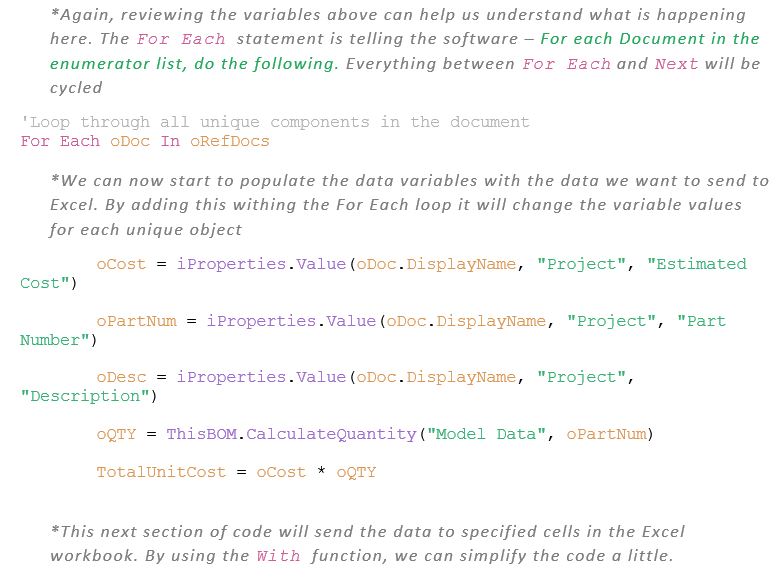Exporting Data Into Excel From Inventor Using Ilogic Arkance Uk Community 0409
