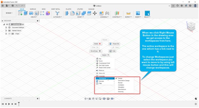 Fusion 360 - Changing Workspaces – ARKANCE UK Community
