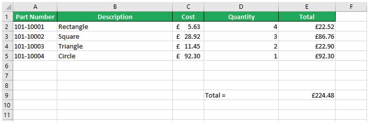 Exporting Data Into Excel From Inventor Using Ilogic Arkance Systems Uk 5004