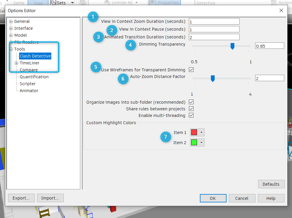 Navisworks - Set Clash Detective Tools in Options – ARKANCE UK Community