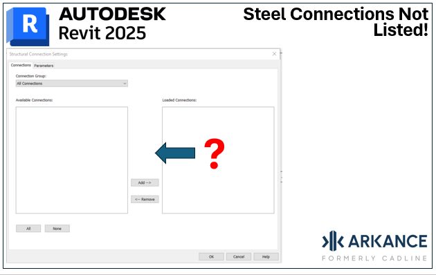 Revit 2025 – Steel Connection Details Not Listed or Unavailable ...
