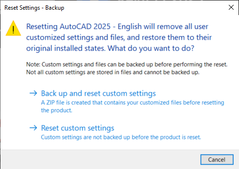 AutoCAD Tip – Resetting AutoCAD without reinstalling software ...