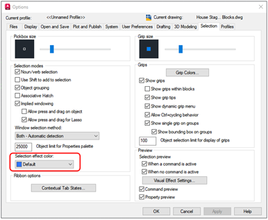 AutoCAD. Setting the Display of Selected Objects – ARKANCE UK Community