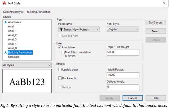 AutoCAD Tip – Setting text entities to use the default Text Style Font ...