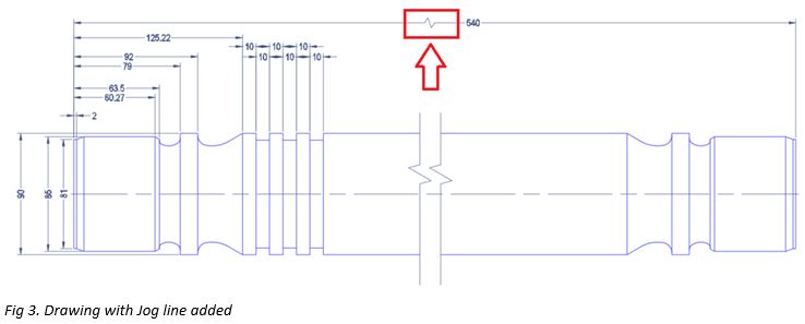 AutoCAD – Jog a dimension line, in an indicative detail document ...