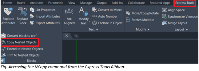 AutoCAD Tip - NCopy, useful Express tool to copy elements from external reference files and ...