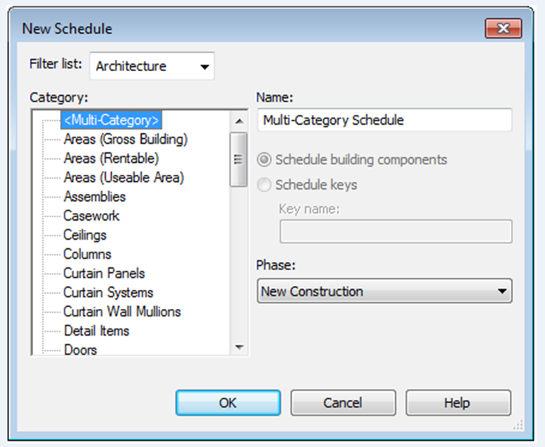 Revit 2021: Revit Schedule Properties – ARKANCE UK Community