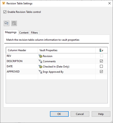 Vault - Revision table configuration for AutoCAD-based products – ARKANCE UK Community