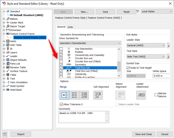 Inventor - Feature Control Frame Symbols – ARKANCE UK Community