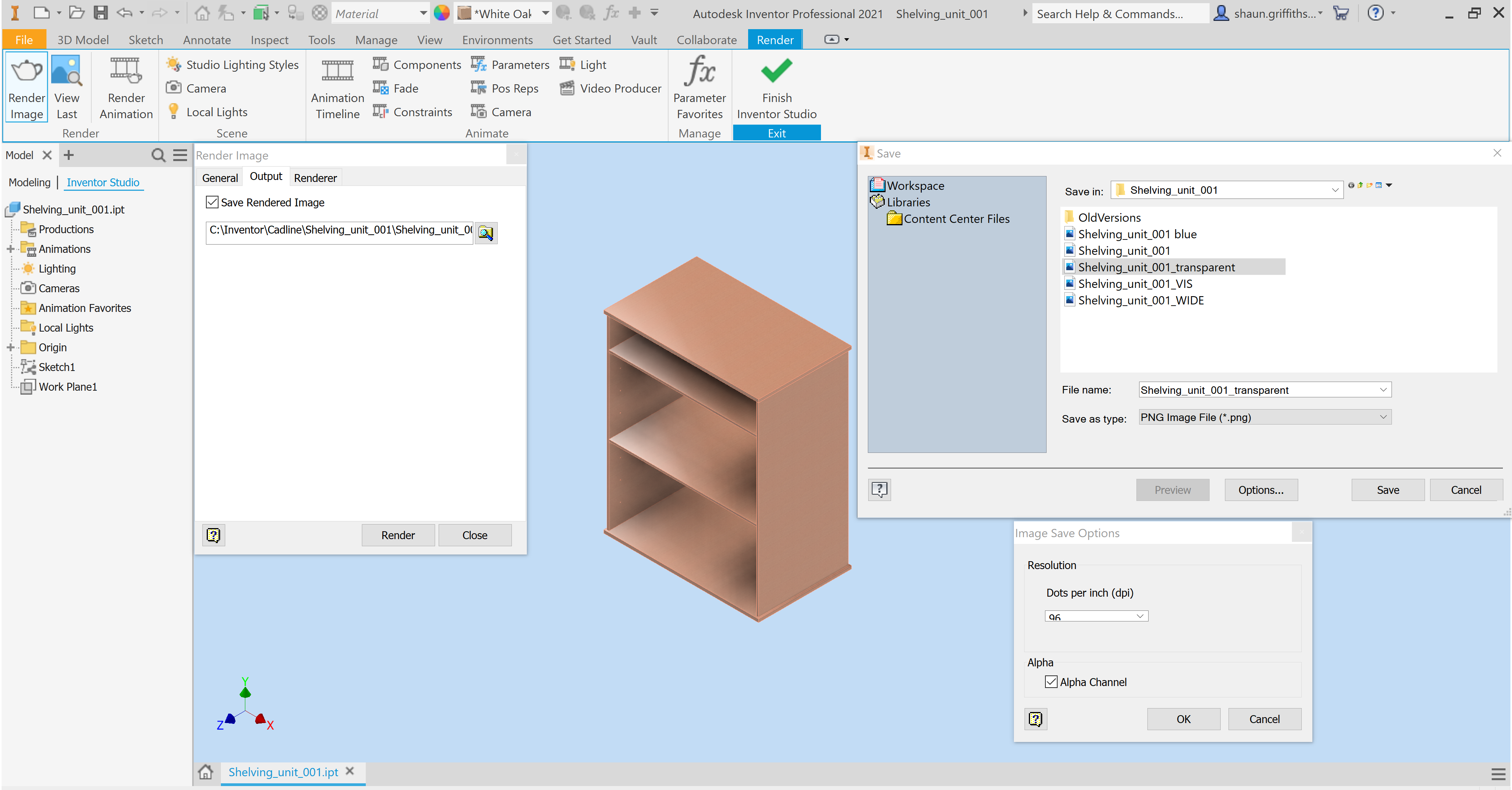 Need a transparent background for an image export from Inventor ...
