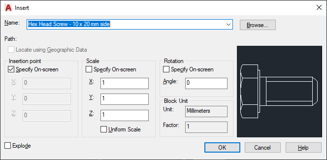 AutoCAD 2020 / 2021 - Additional Features of Block Insert Command ...