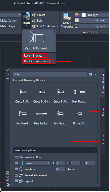 AutoCAD 2020 / 2021 - Additional Features of Block Insert Command ...