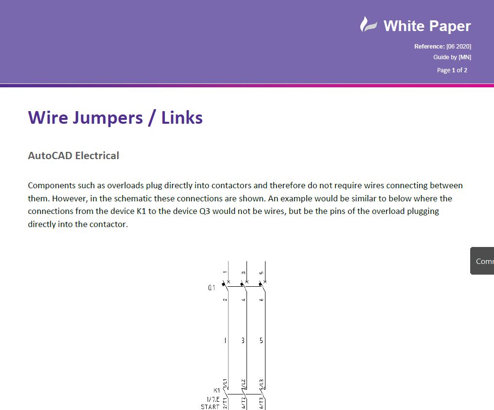 AutoCAD Electrical 2021 - Wire Jumpers / Links – ARKANCE UK Community