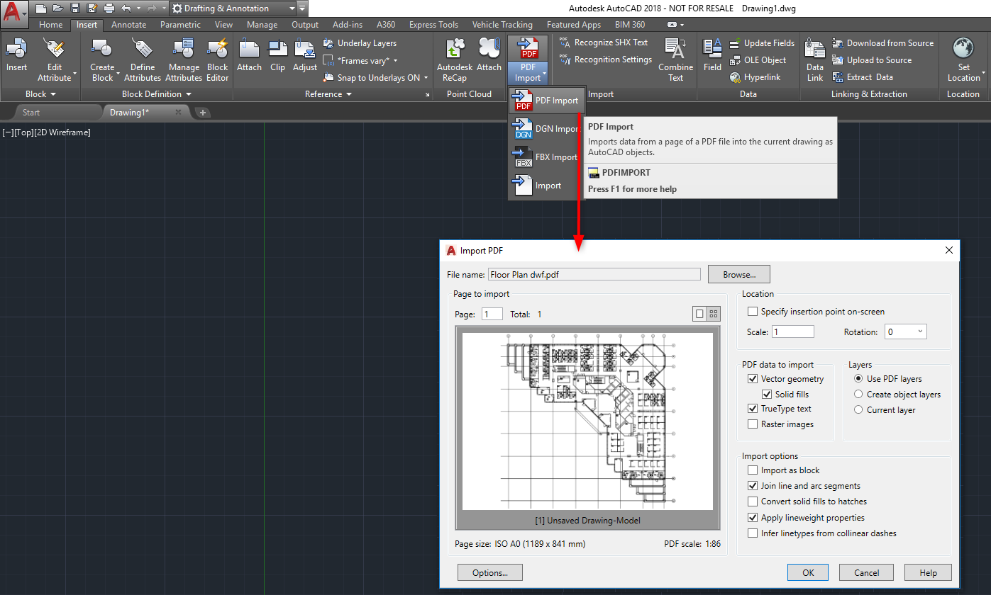 AutoCAD 2018 - Convert DWF to DWG – ARKANCE UK Community