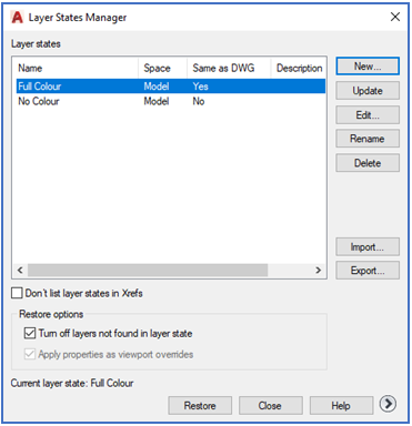 AutoCAD 2020 - Layer Management - Layer States – ARKANCE UK Community