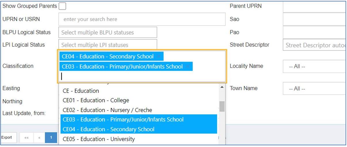 Address & Street Management – Search by Multiple Classifications ...