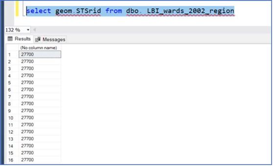 SQL – Update SRID – ARKANCE UK Community
