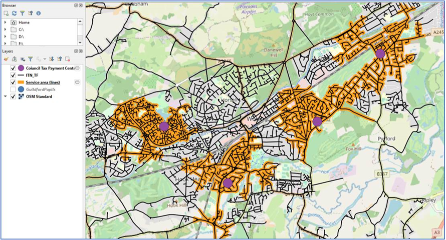 QGIS – Network Analysis: Service Areas – from Layer – ARKANCE UK Community