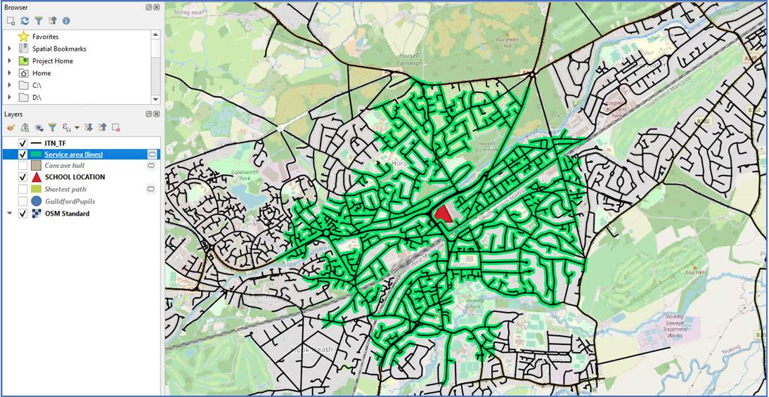 QGIS – Network Analysis: Service Areas – ARKANCE UK Community