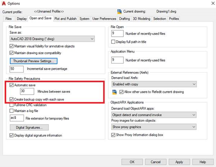 Setting the Automatic Save Interval in AutoCAD – ARKANCE UK Community