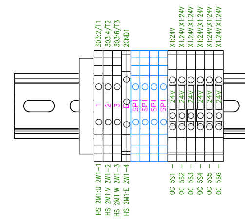 AutoCAD Electrical 2018 - Coloured Terminals In The Terminal Strip ...