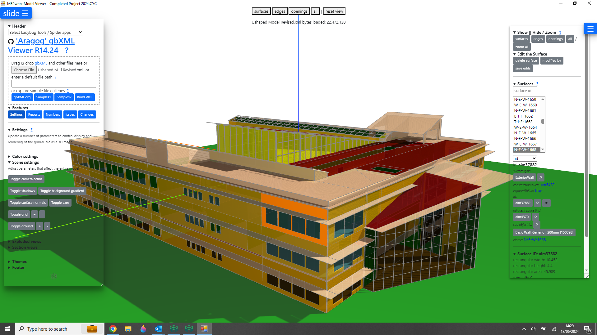 MEPworx Building – Aragog gbXML Viewer – ARKANCE UK Community
