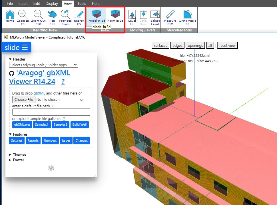 MEPworx Building – Aragog gbXML Viewer – ARKANCE UK Community