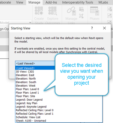 Revit - Specify the Starting View for a Model – ARKANCE UK Community