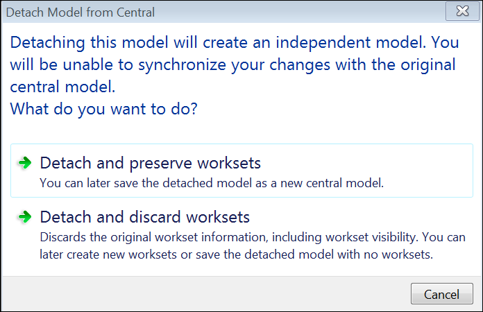 Detaching a Revit model when Worksharing – ARKANCE UK Community