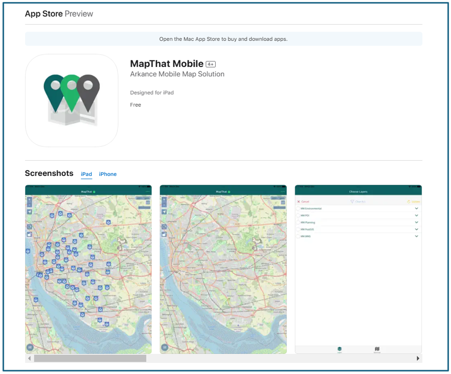MapThat Mobile – Now Available in the Apple App Store – Arkance Systems UK