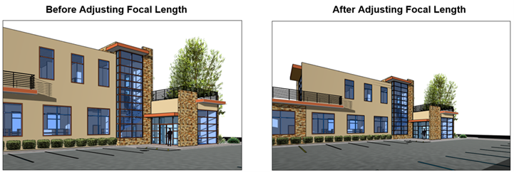 Revit 2025 - 3D Views - Adjust the Focal Length of a Perspective View ...