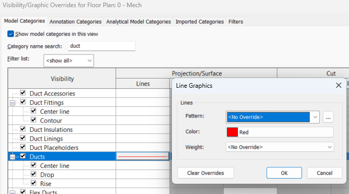 Revit Tip – Element Display Override Priority List & MEP Systems – ARKANCE UK Community