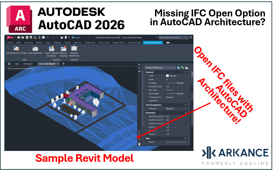 AutoCAD Architecture Tip – Missing Option to Open IFC files? – ARKANCE ...